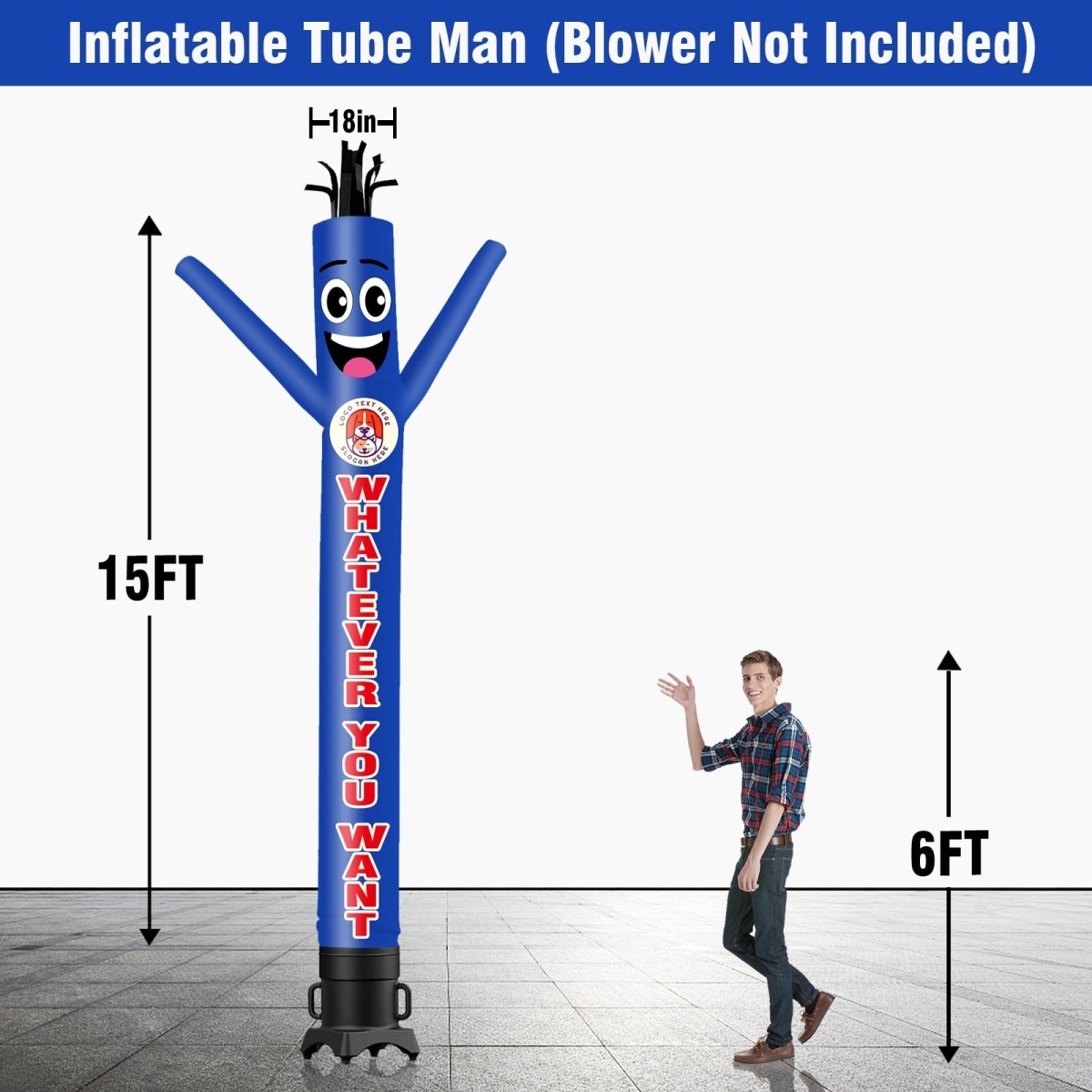 15FT Tall Custom Inflatable Tube Man- goodeny| goodeny