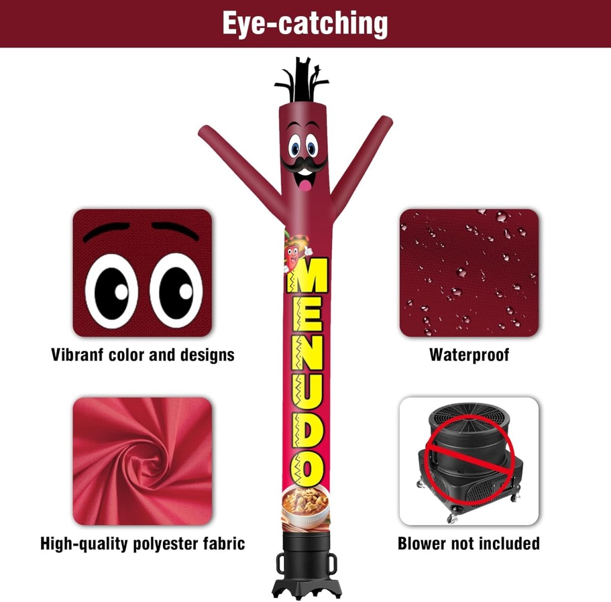 6 10 15 20FT Tall Menudo Waving Inflatable Tube Man- goodeny| goodeny