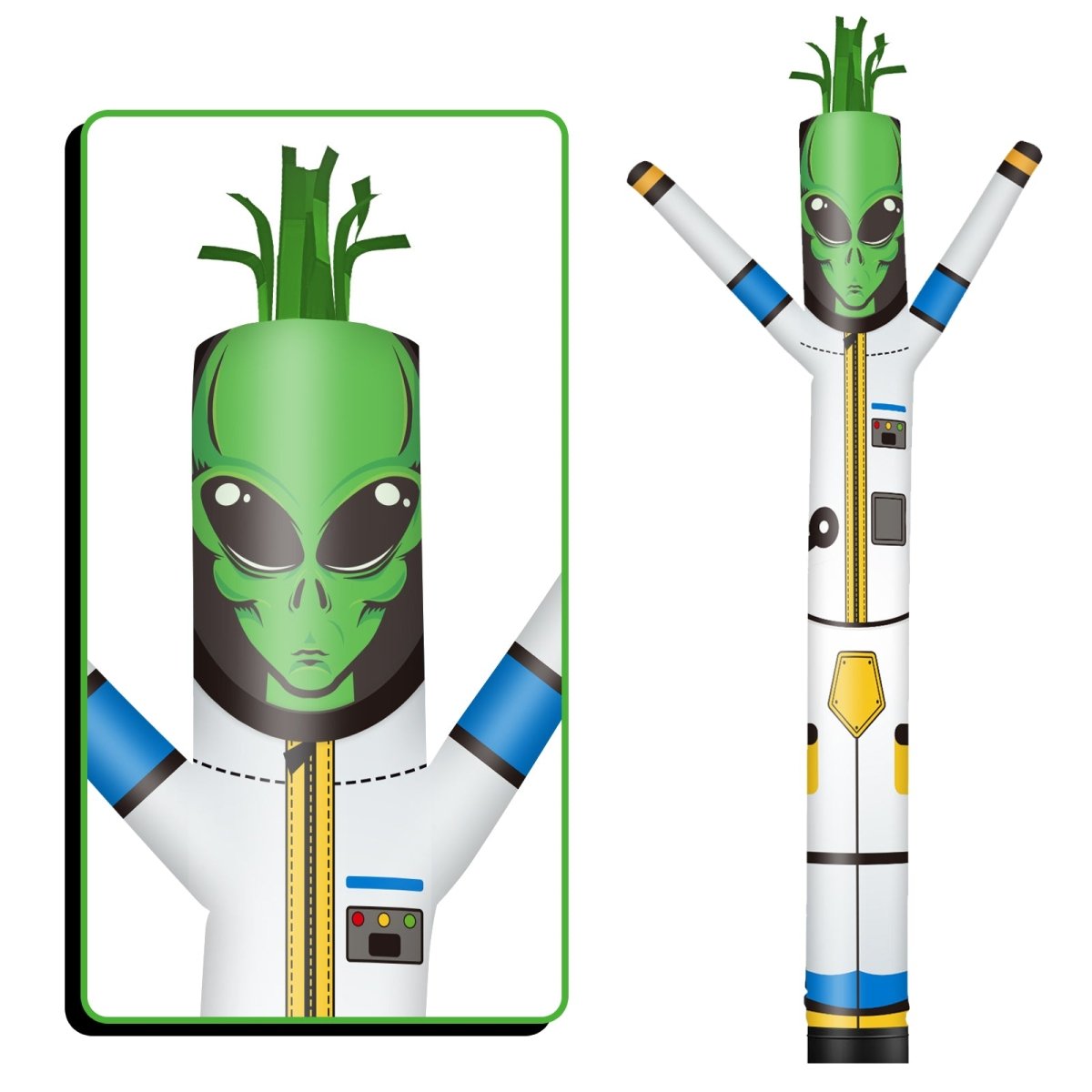 6 10 15 20FT Tall Alien Waving Inflatable Tube Man(Blower Not Included ...