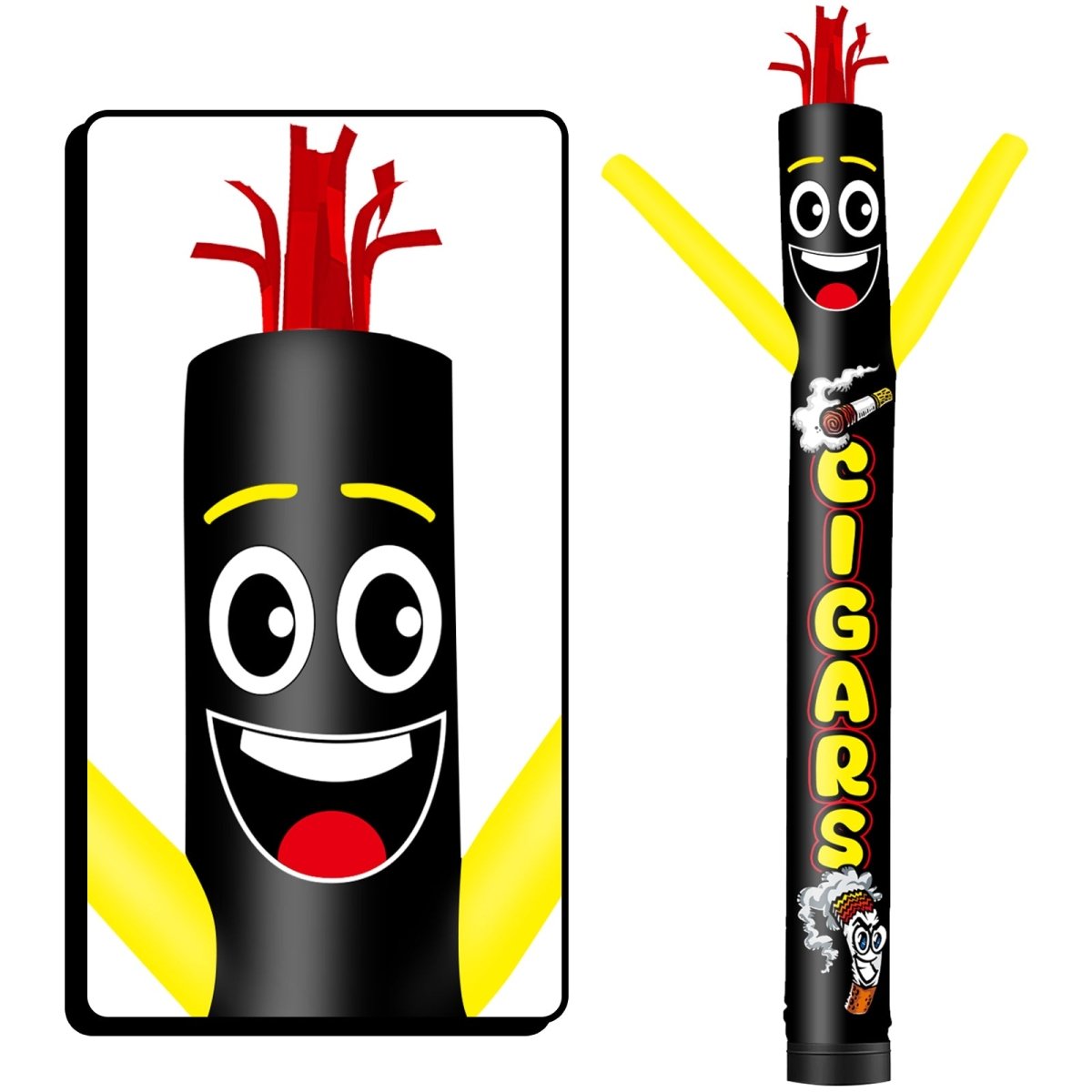 6 10 15 20FT Tall Cigars Waving Inflatable Tube Man(Blower Not Included ...