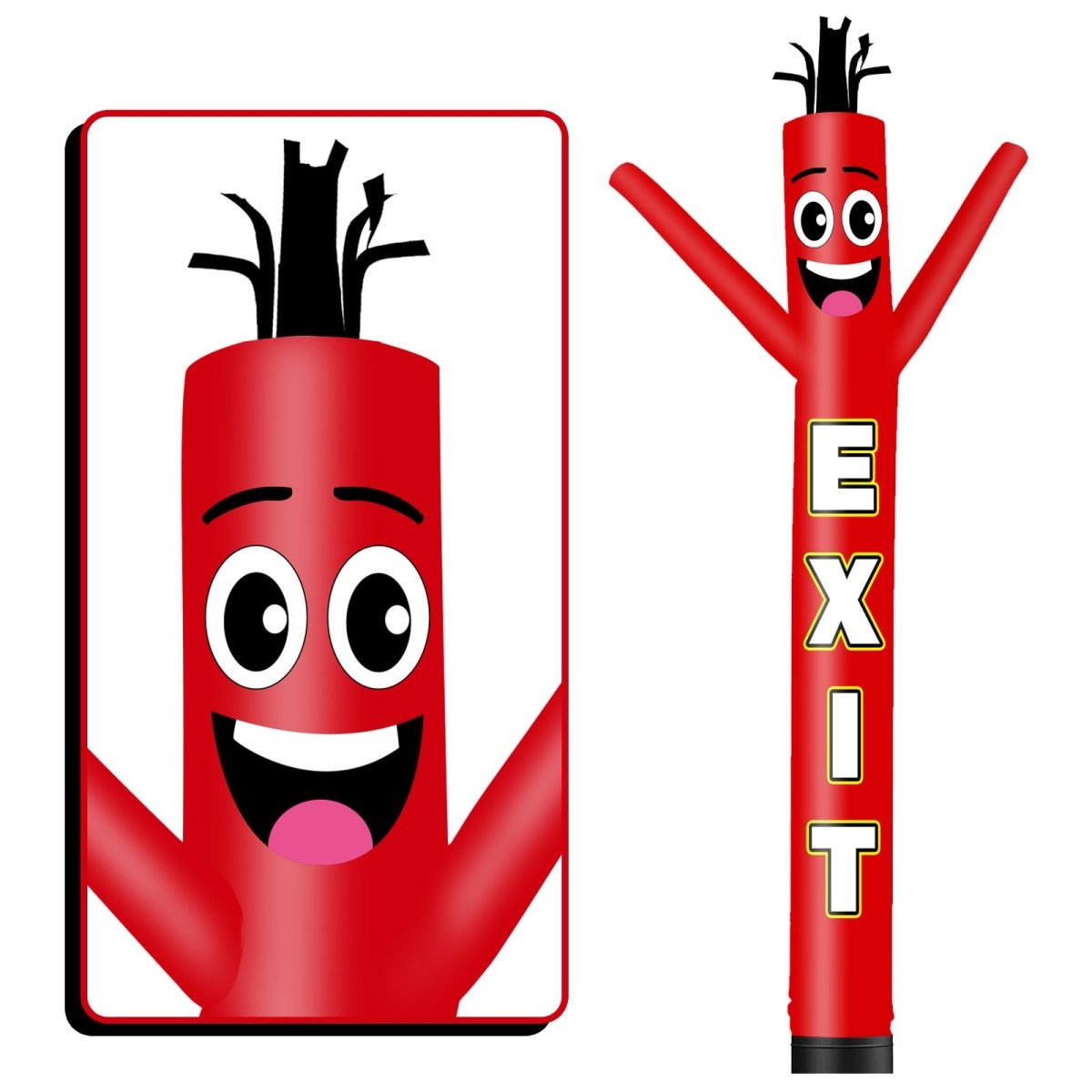 6 10 15 20FT Tall Exit Waving Inflatable Tube Man(Blower Not Included ...