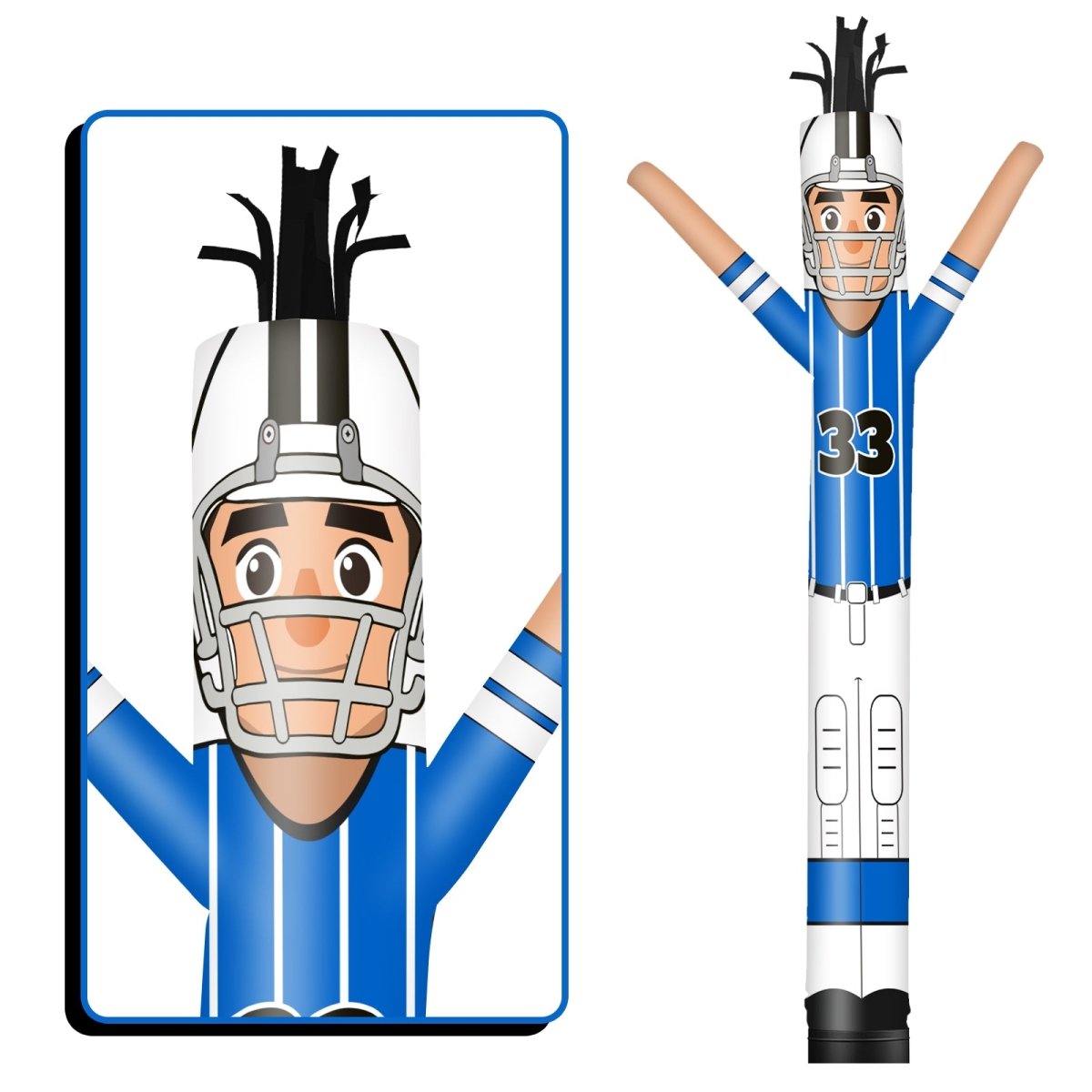 6 10 15 20FT Tall Football Players Inflatable Tube Man-goodeny| goodeny
