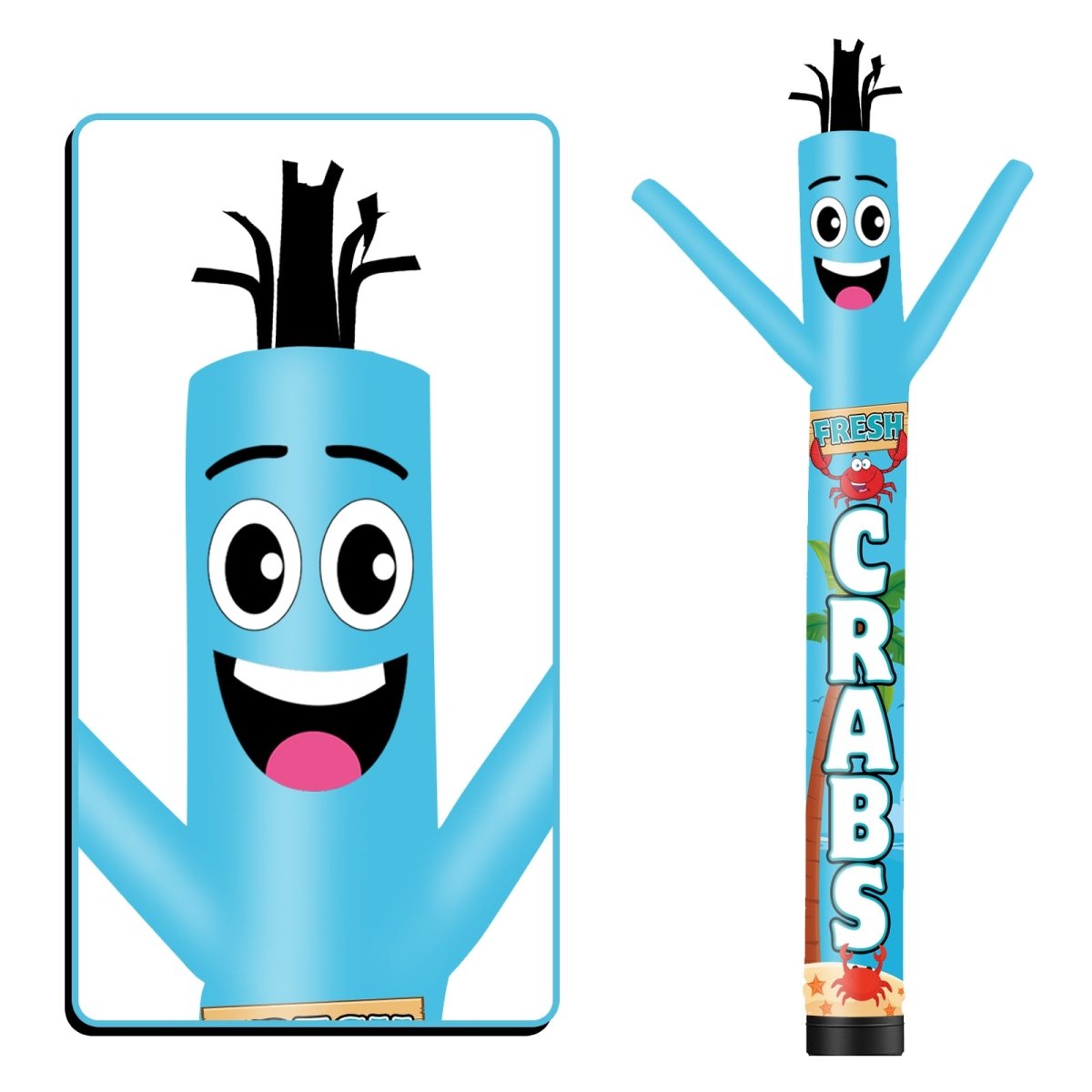 6 10 15 20FT Tall Fresh Crabs Waving Inflatable Tube Man-goodeny| goodeny