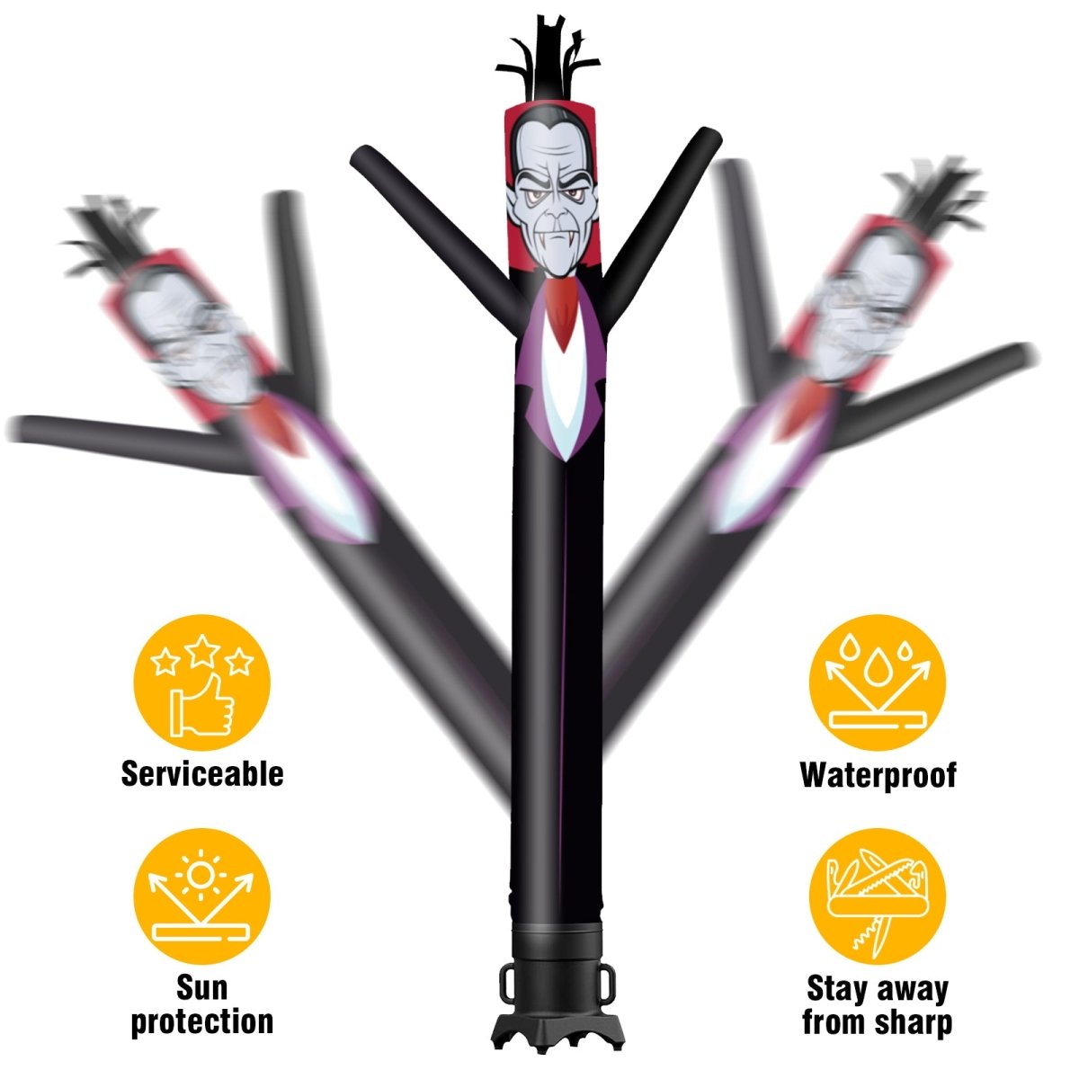 6 10 15 20FT Tall Halloween Vampire Waving Inflatable Tube Man(Blower ...