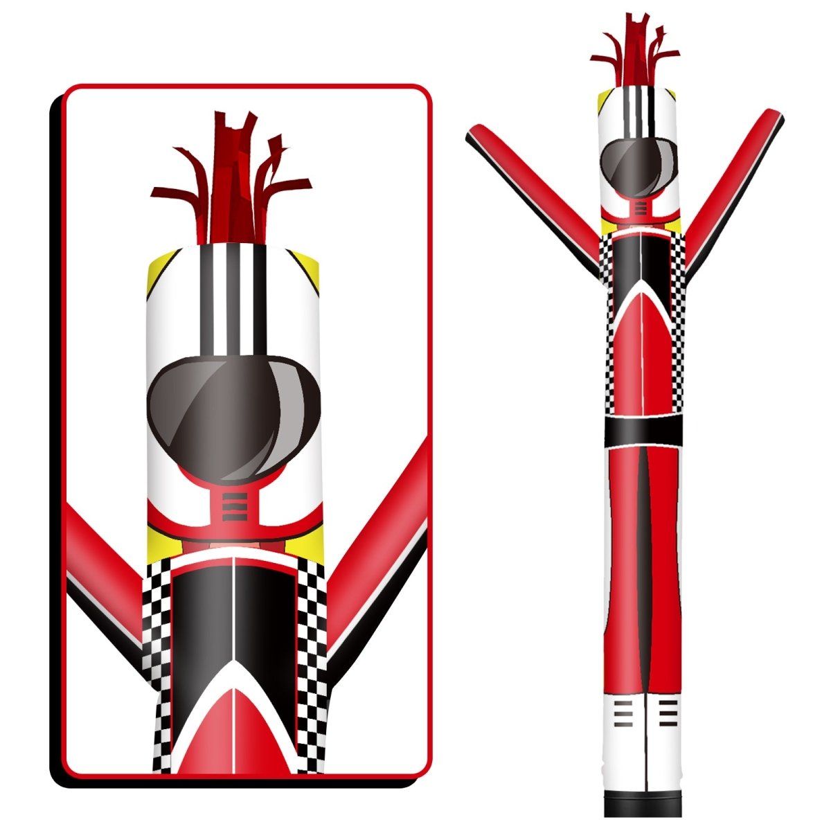 6 10 15 20FT Tall Racing Drivers Waving Inflatable Tube Man(Blower Not ...