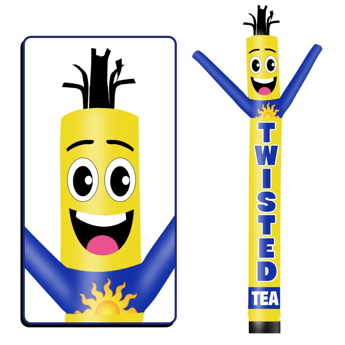 6 10 15 20FT Tall Twisted Tea Waving Inflatable Tube Man(Blower Not ...