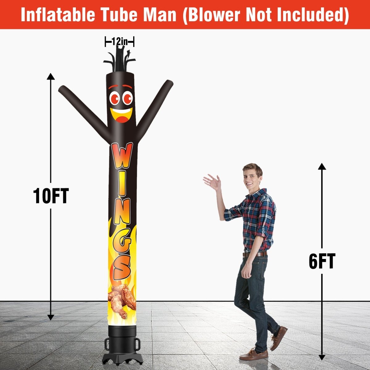 6 10 15 20FT Tall Wings Waving Inflatable Tube Man-goodeny| goodeny