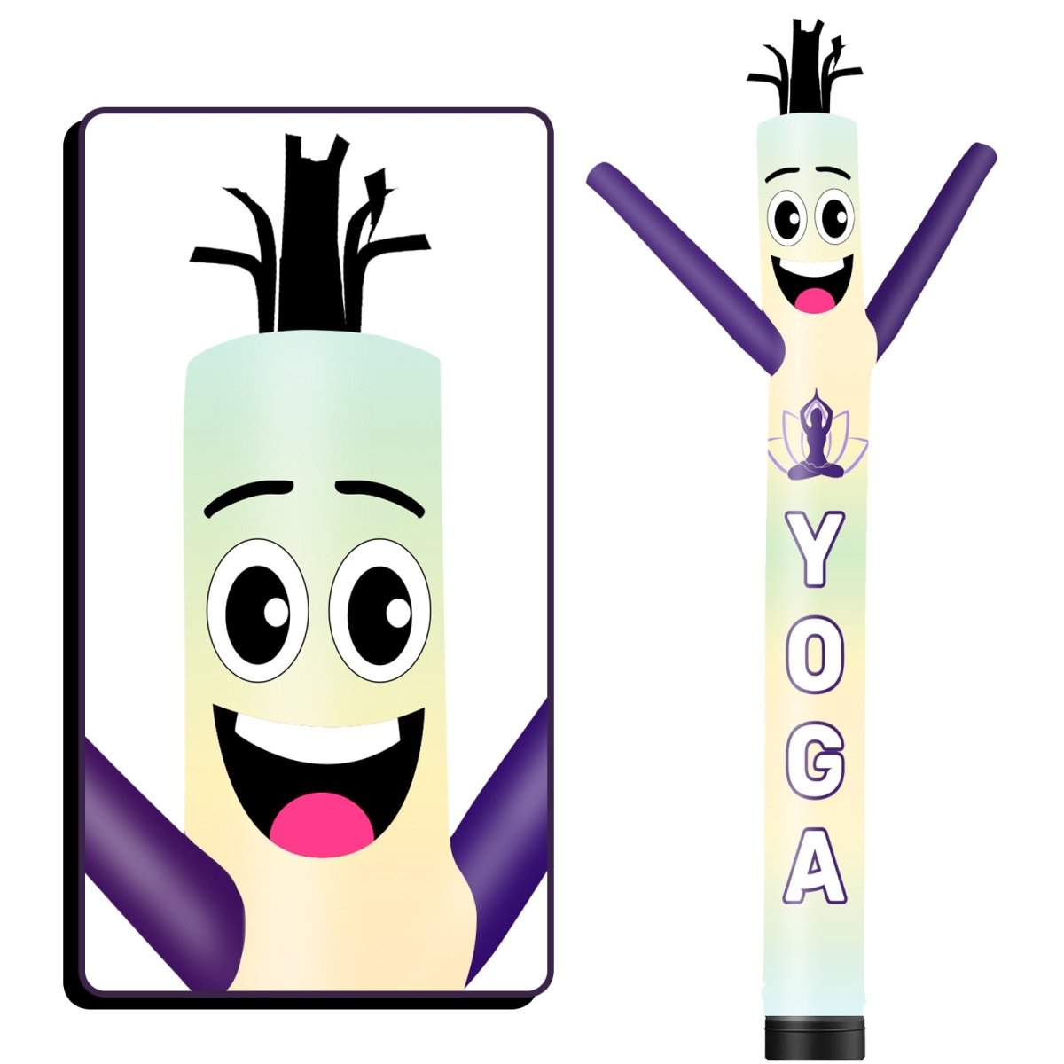6 10 15 20FT Tall Yoga Waving Inflatable Tube Man(Blower Not Included ...
