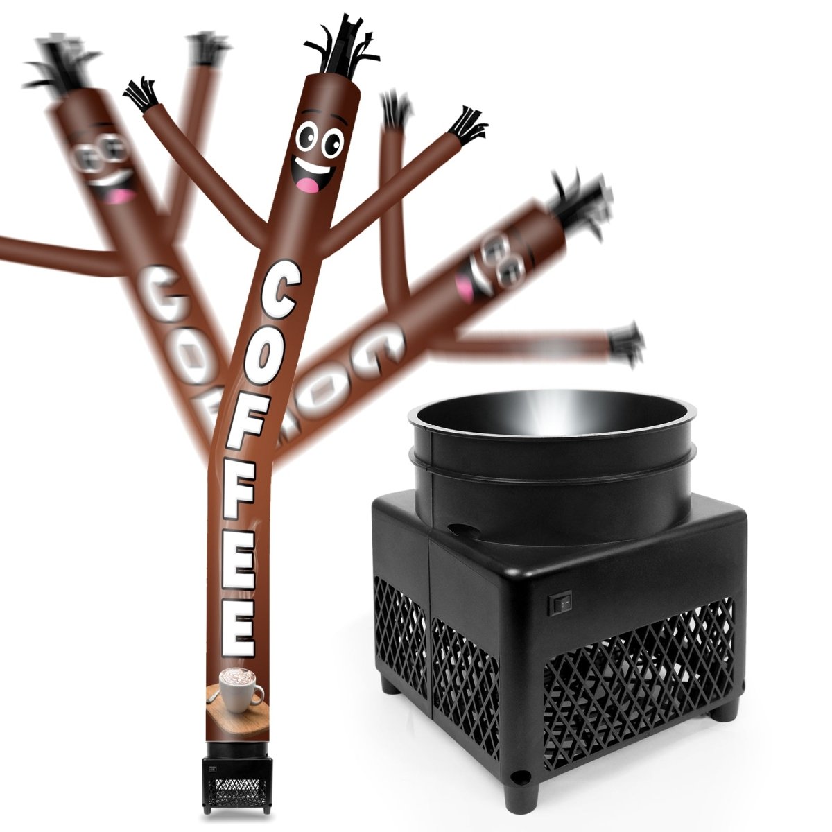 6FT Coffee Inflatable Tube Man with Blower| goodeny