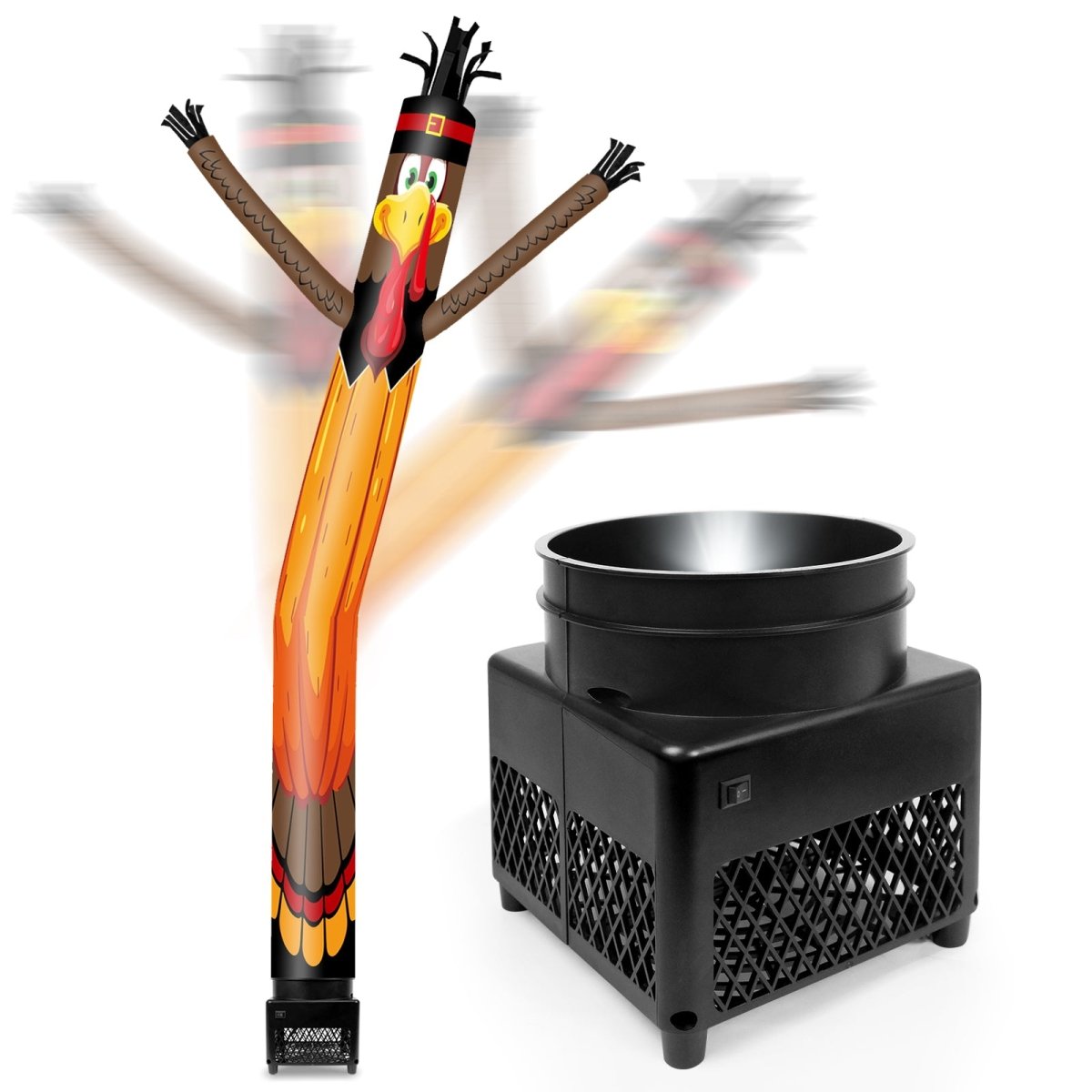 6FT Pumpkin Turkey Inflatable Tube Man with Blower| goodeny