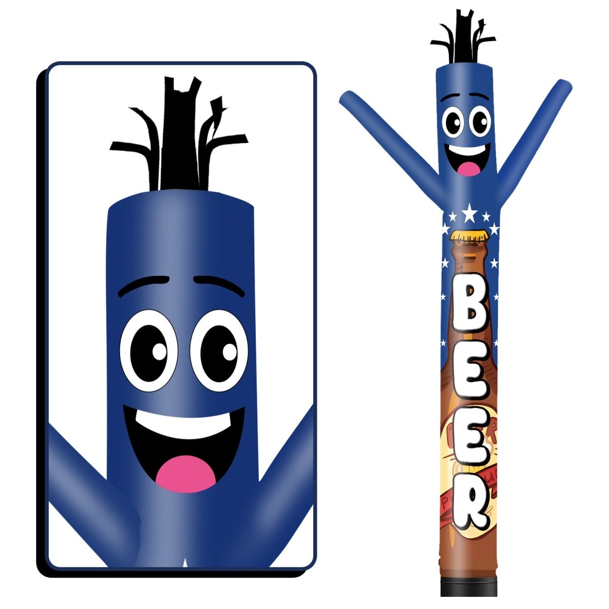 6 10 15 20FT Tall Beer Waving Inflatable Tube Man- goodeny| goodeny