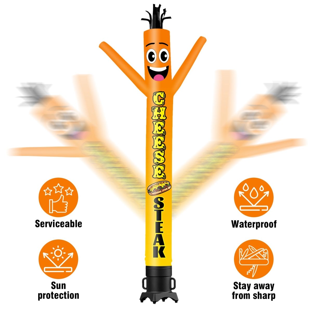 6 10 15 20FT Tall Cheese Steak Inflatable Tube Man- goodeny| goodeny