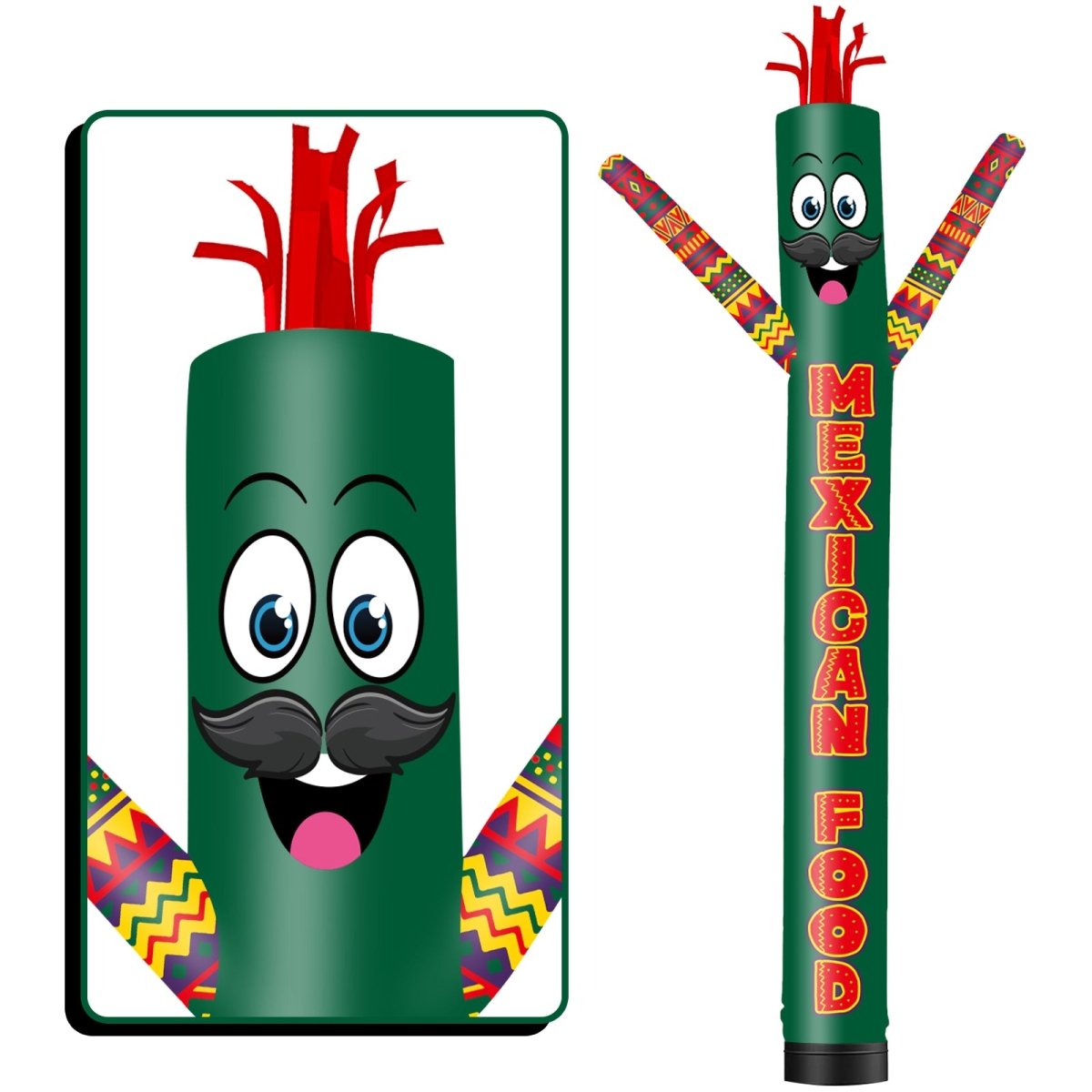6 10 15 20FT Tall Mexican Food Inflatable Tube Man- goodeny| goodeny