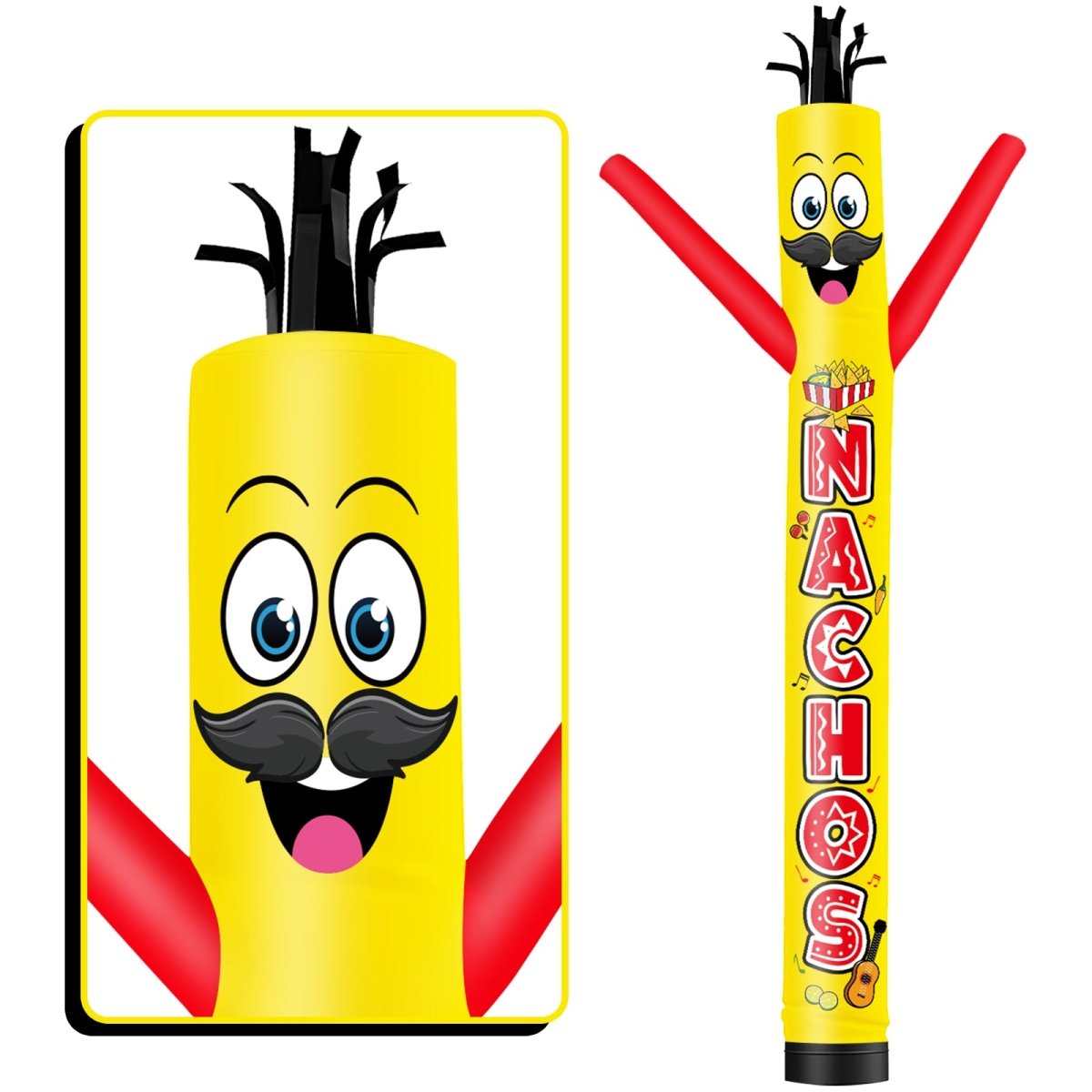 6 10 15 20FT Tall Nachos Waving Inflatable Tube Man- goodeny| goodeny