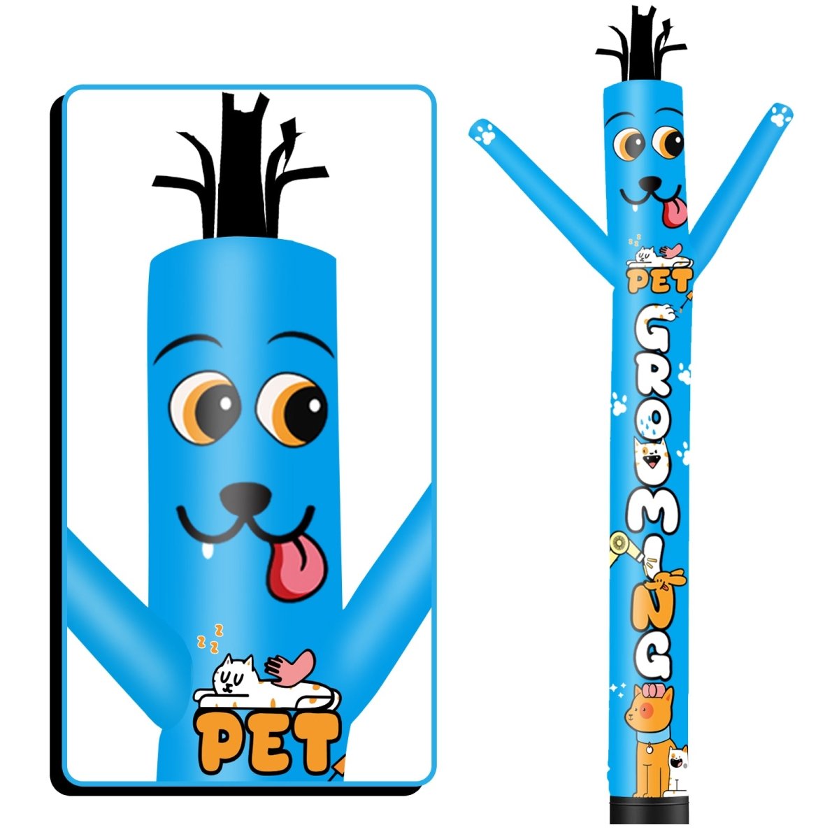 6 10 15 20FT Tall Pet Grooming Inflatable Tube Man-goodeny| goodeny