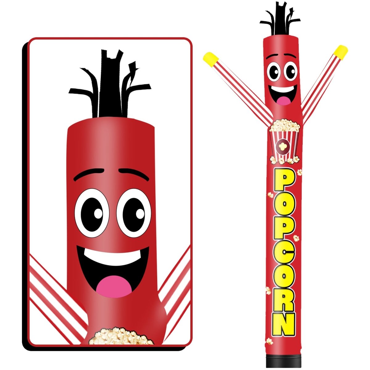 6 10 15 20FT Tall Popcorn Waving Inflatable Tube Man-goodeny| goodeny