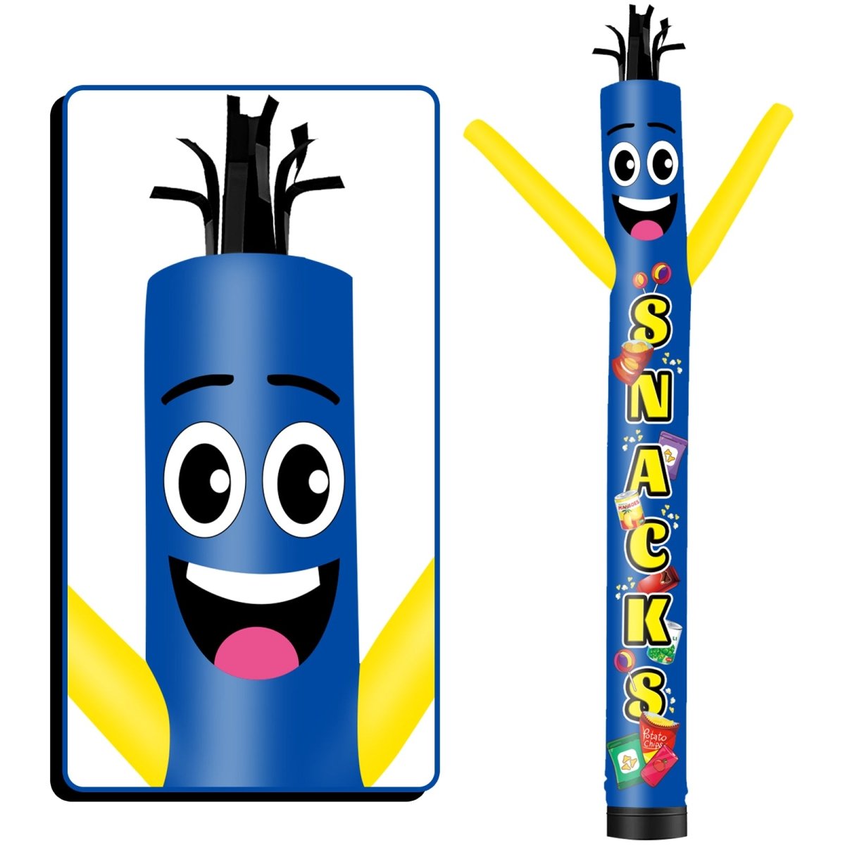 6 10 15 20FT Tall Snacks Waving Inflatable Tube Man- goodeny| goodeny